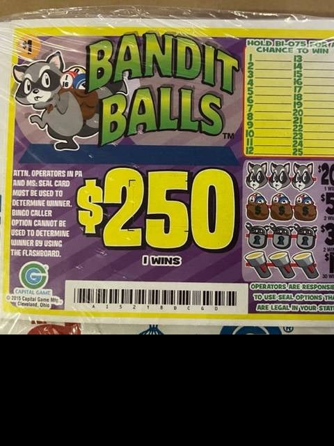 BANDIT BALLS / $ 250 PAYOUT – EVENT TICKET – Bazaar & Novelty