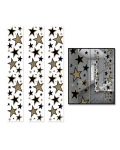 PARTY PANELS - STARS GOLD/ BLACK – Bazaar & Novelty