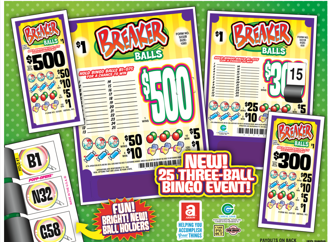 BREAKER BALLS / $ 500 PAYOUT – EVENT TICKET – Bazaar & Novelty