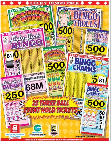 LUCKY BINGO PACK / $1000 PAYOUT – EVENT TICKET – Bazaar & Novelty